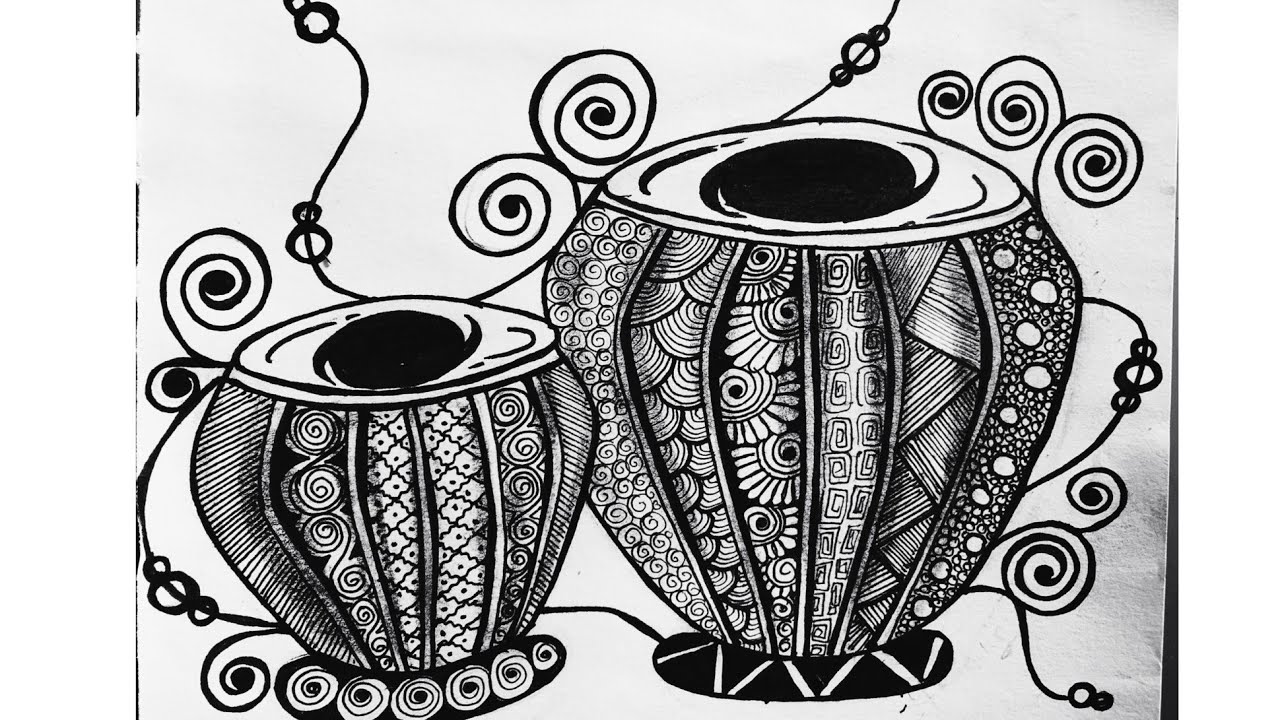 Tabla mandala Art/easy tabla art/how to draw tabla art/How to draw ...