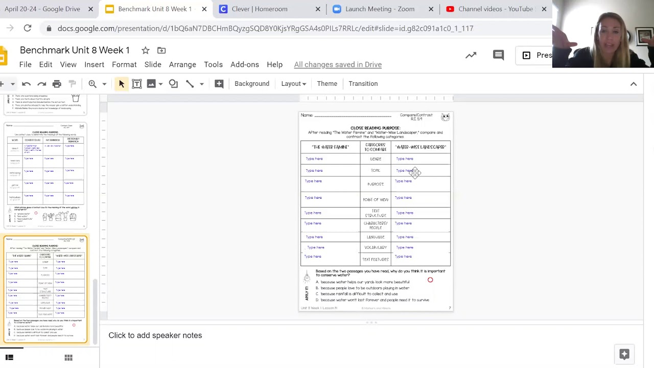 Benchmark Unit 8 Week 1 Day 4 - YouTube