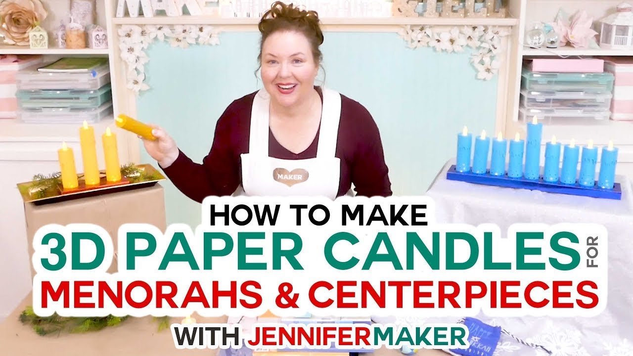 Make 3D Paper Candles for Menorahs & Centerpieces! - YouTube