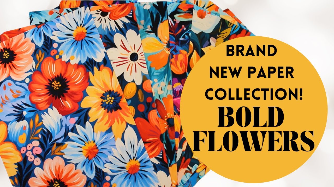 BRAND NEW PAPER COLLECTION // Bold Flowers Paper Pad // Plus an A4 One ...