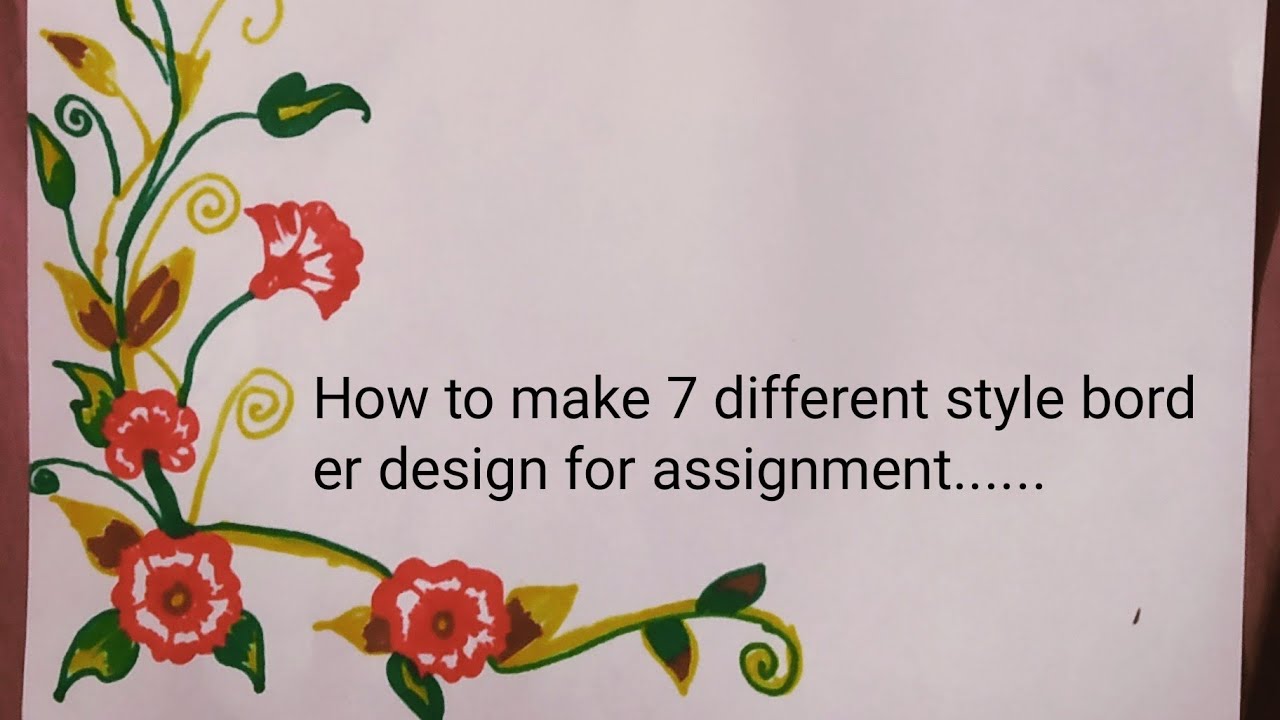 8 most beautiful border design/ border design/ flowers boder design ...