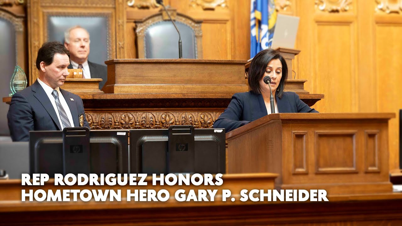 Rep Rodriguez Honors Hometown Hero Gary P. Schneider - YouTube