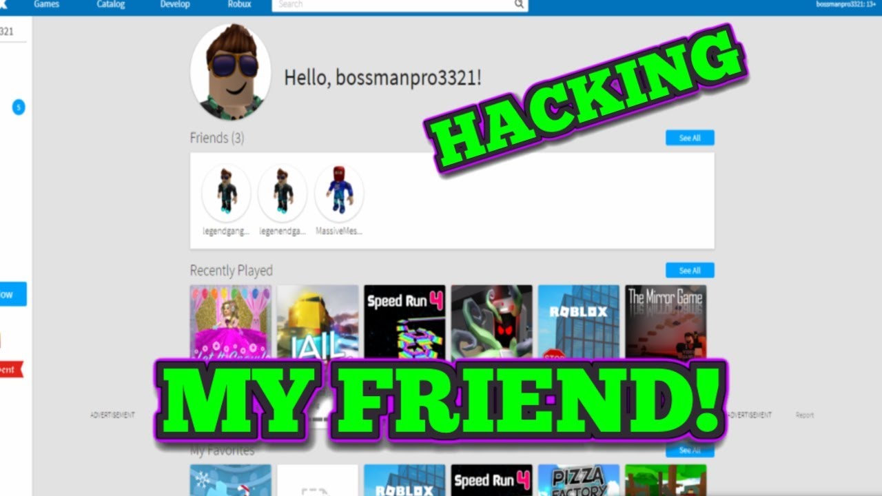 hacking my friends account! - YouTube