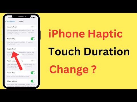 How To Change Haptic Touch Duration In iPhone - YouTube