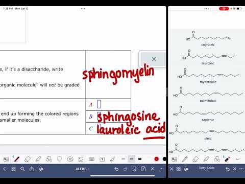 ALEKS: Identifying the parts of a sphingomyelin - YouTube