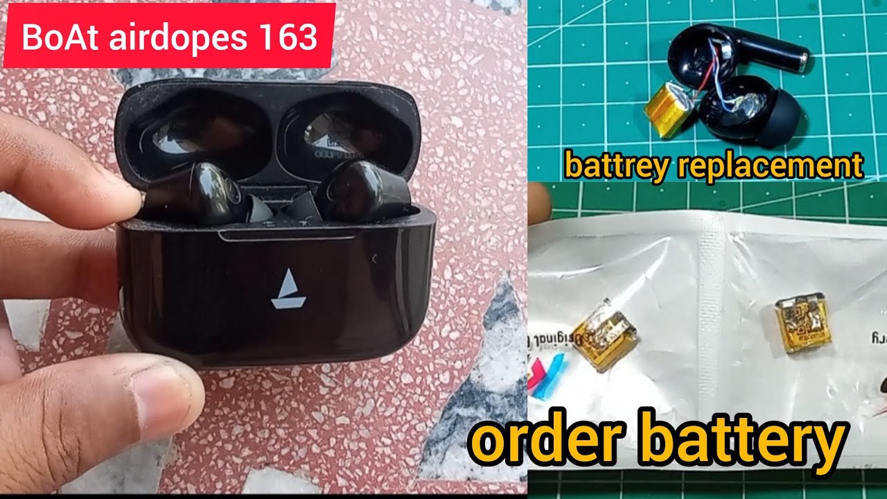Boat airdopes 163 battery replacement॥TH24 - YouTube