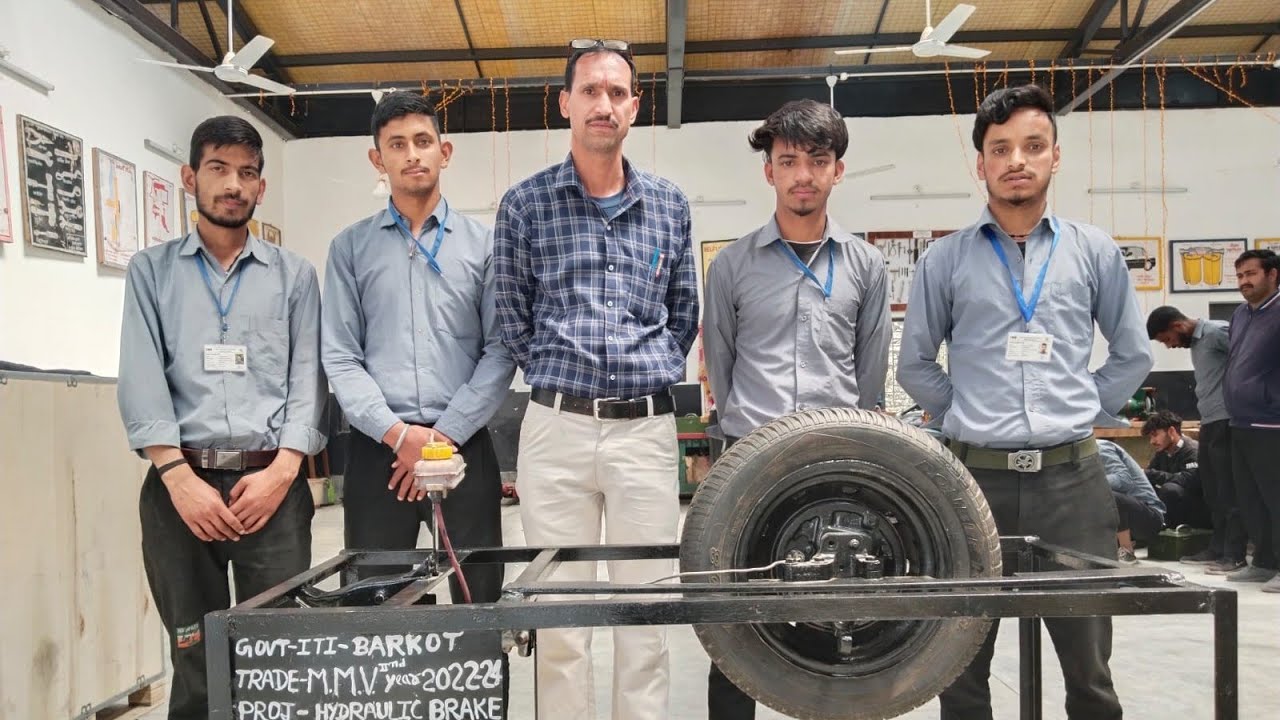 hydraulic brake system project work - YouTube