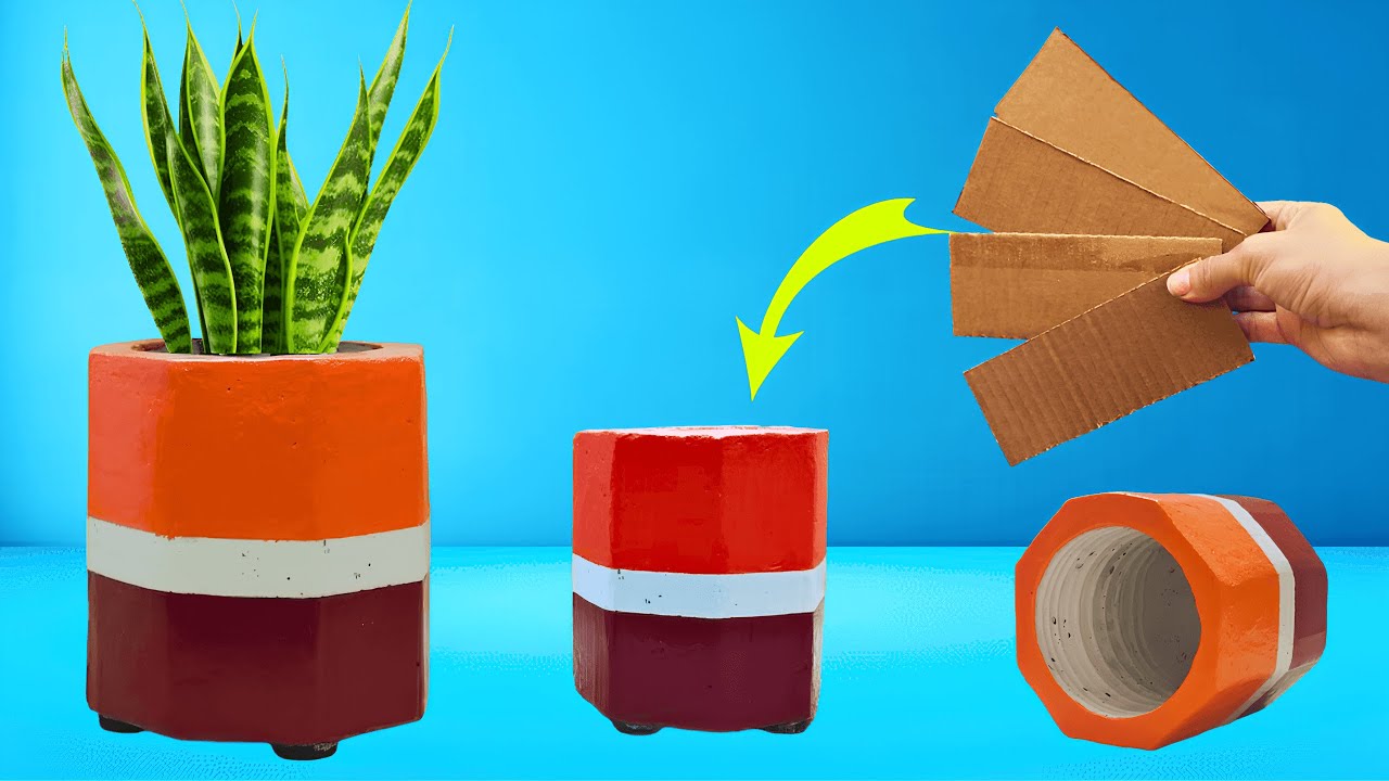 MIRA LO QUE PUEDES HACER CON CARTON-Hermosos Maceteros con Botellas de ...