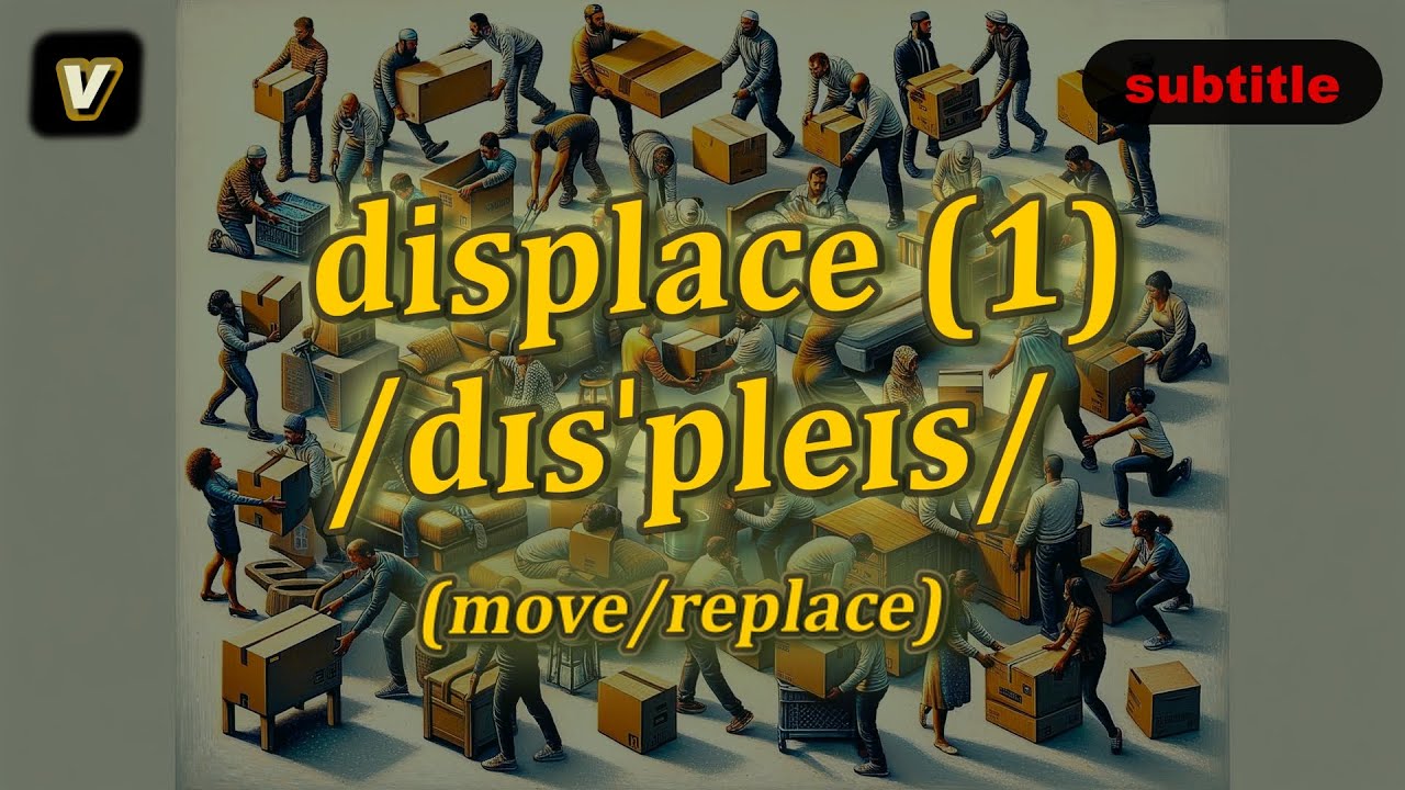 [v] displace meaning (move/replace) with 5 examples - YouTube