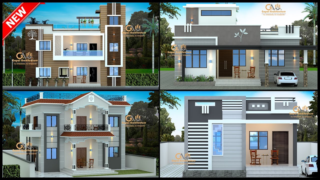 Beautiful House Front Elevation Design | Modern Ghar Ka Design | House ...