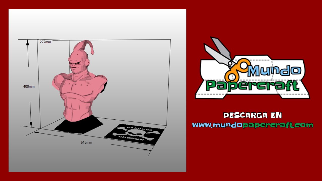 Majin Buu de papercraft - YouTube