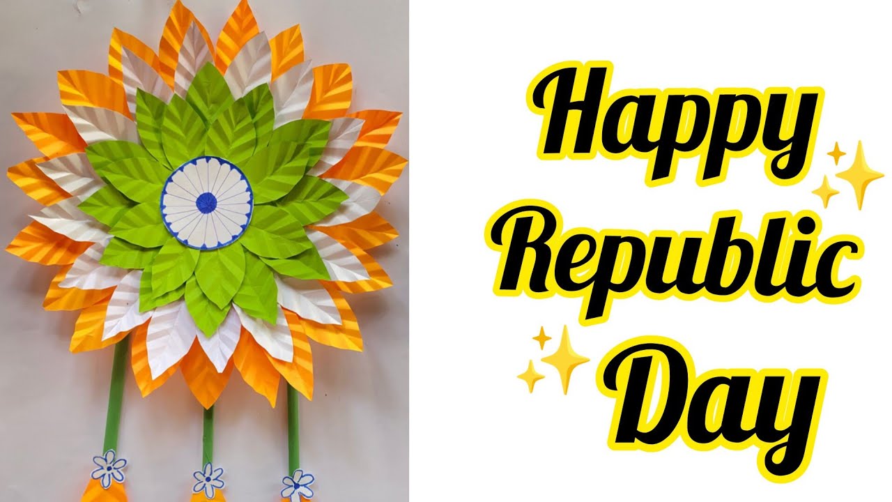 DIY Paper Wall Hanging || Republic Day Paper Craft Ideas Decoration ...
