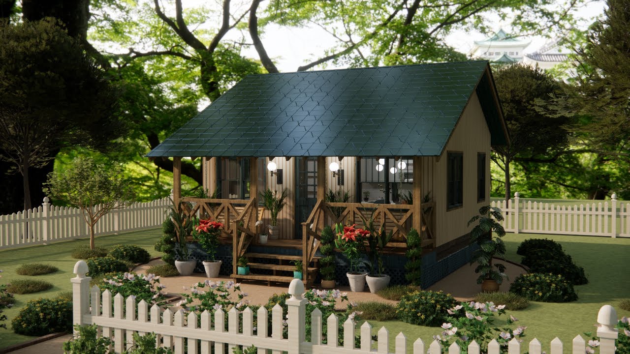 Stunning 19'x19' (6x6m) Small House with Loft & Smart Floor Plan ...