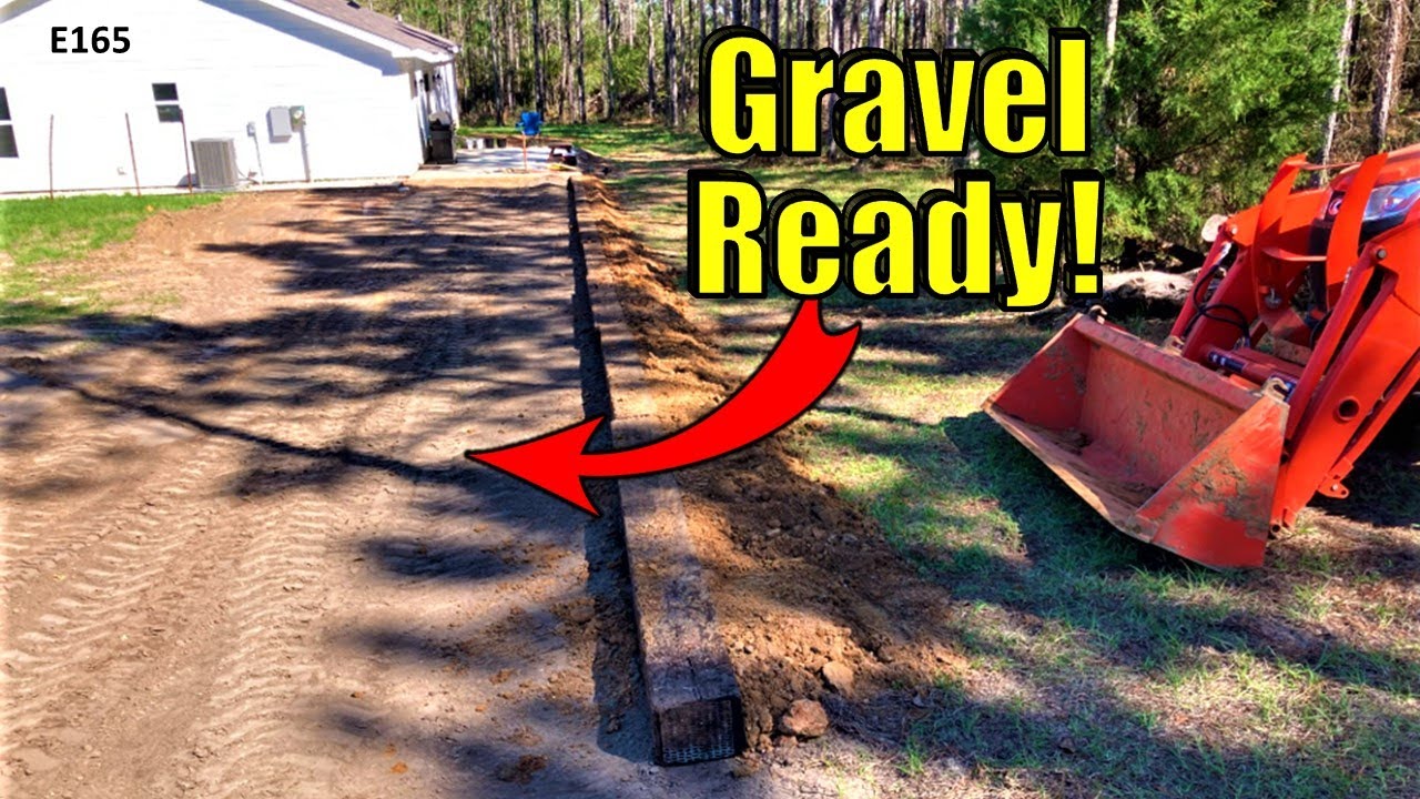 Building a New Gravel Driveway with a Compact Tractor - YouTube