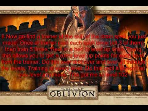 HOW TO MAKE A LEVEL 100+ character in oblivion for ps3 - YouTube