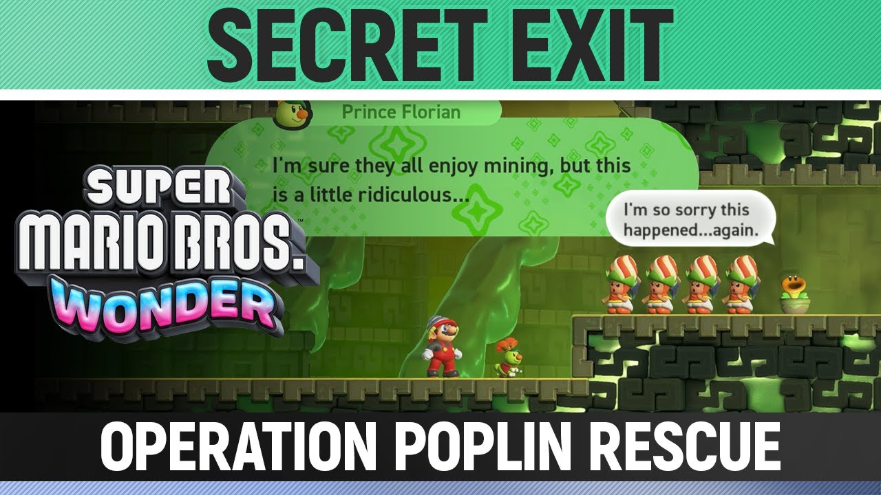 Super Mario Bros. Wonder - Operation Poplin Rescue - Secret Exit (Path ...