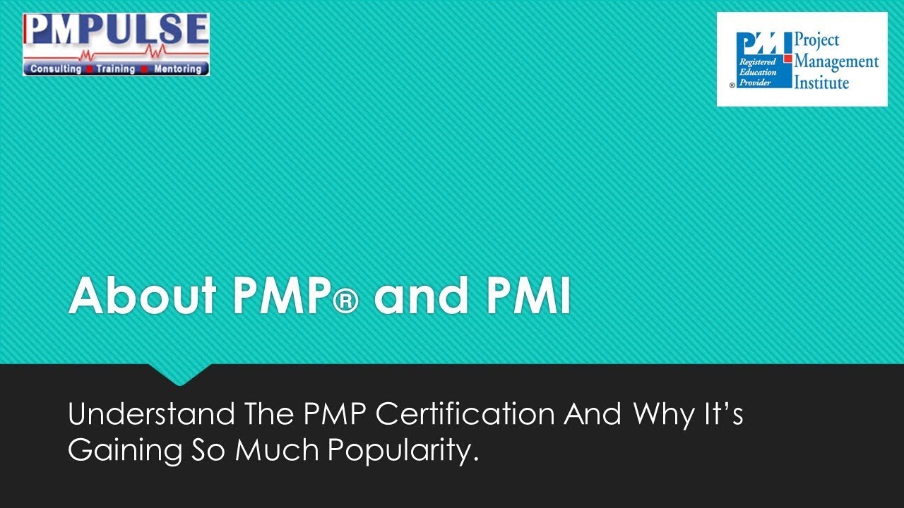 About PMP And PMI - YouTube