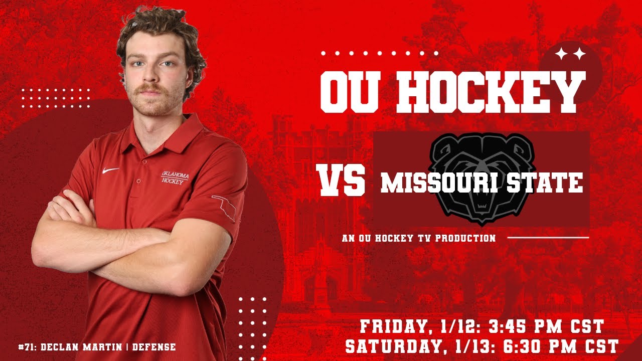 Oklahoma Sooners vs. Missouri State Ice Bears [ACHA Hockey: 1/12/2024 ...