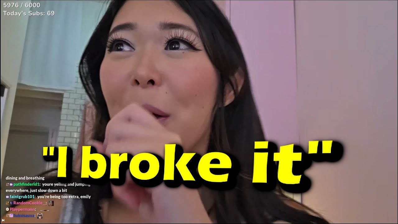 ExtraEmily Panics After Breaking Something at QTCinderella’s Store - YouTube