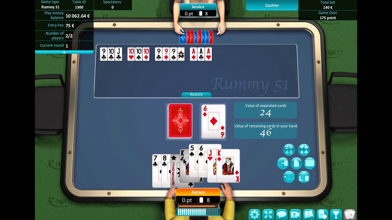Rummy-Party Tutorial | Game | Insert with Joker - YouTube