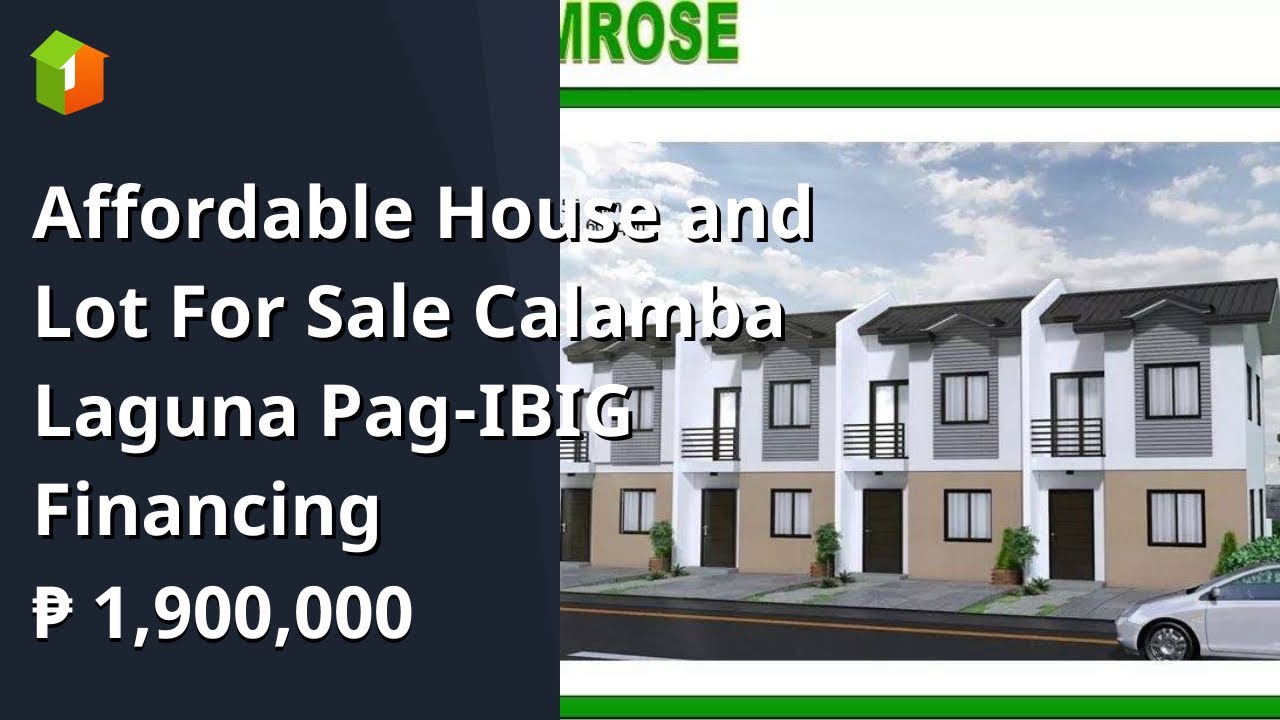 Affordable House and Lot For Sale Calamba Laguna Pag-IBIG Financing ...
