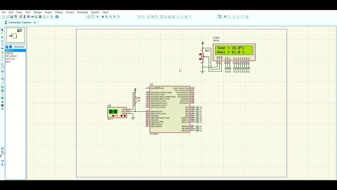 mô phỏng DHT11 trên 16F887 bằng Proteus_TT Nhúng - YouTube