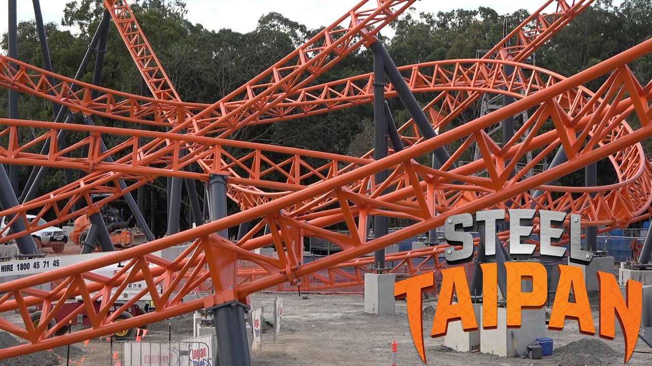 Dreamworld Gold Coast - Steel Taipan Roller Coatser Construction Update ...