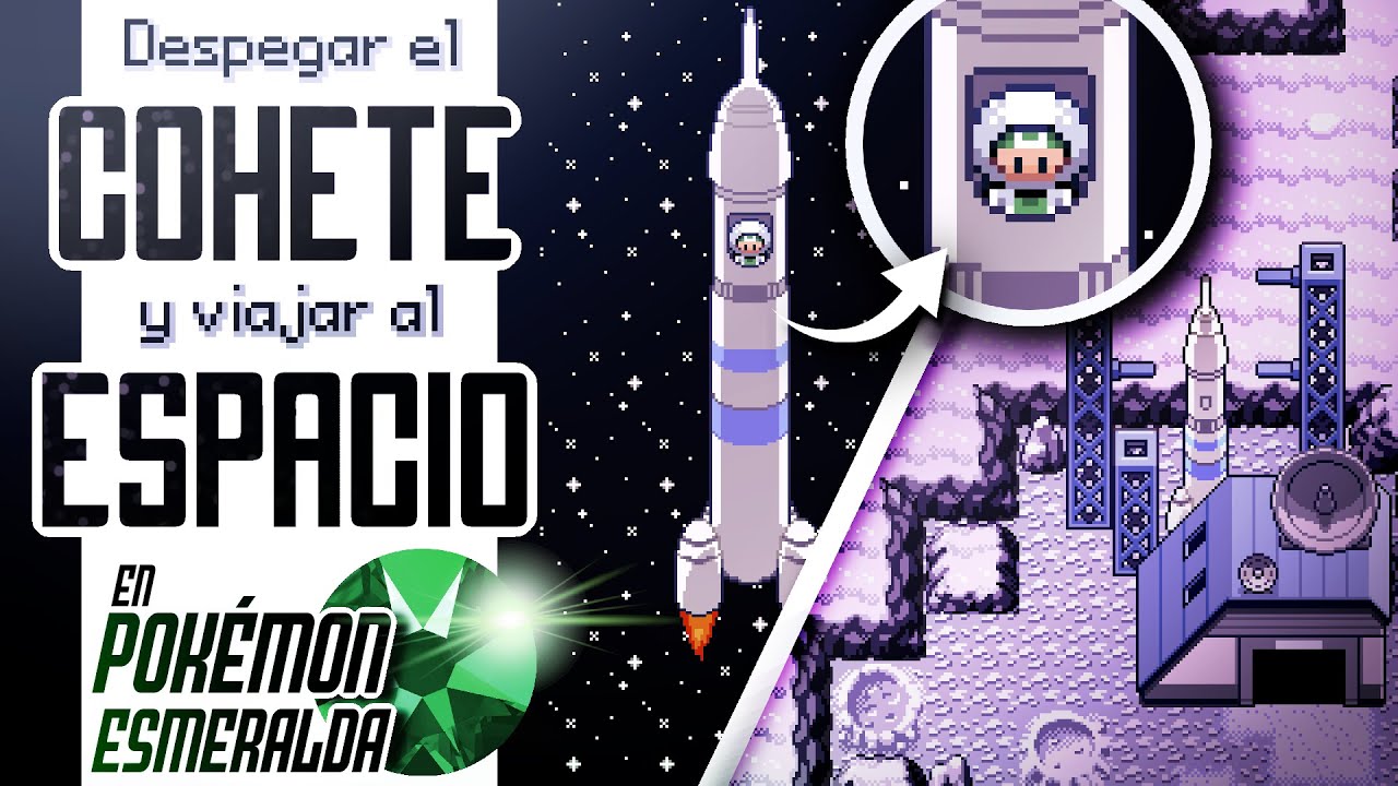 DESPEGAR el COHETE de ALGARIA en POKéMON ESMERALDA y viajar al Espacio ...
