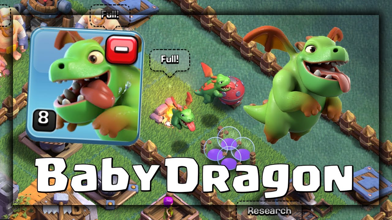 BABY DRAGON LV8 NIGHT MODE - Clash of Clans - YouTube