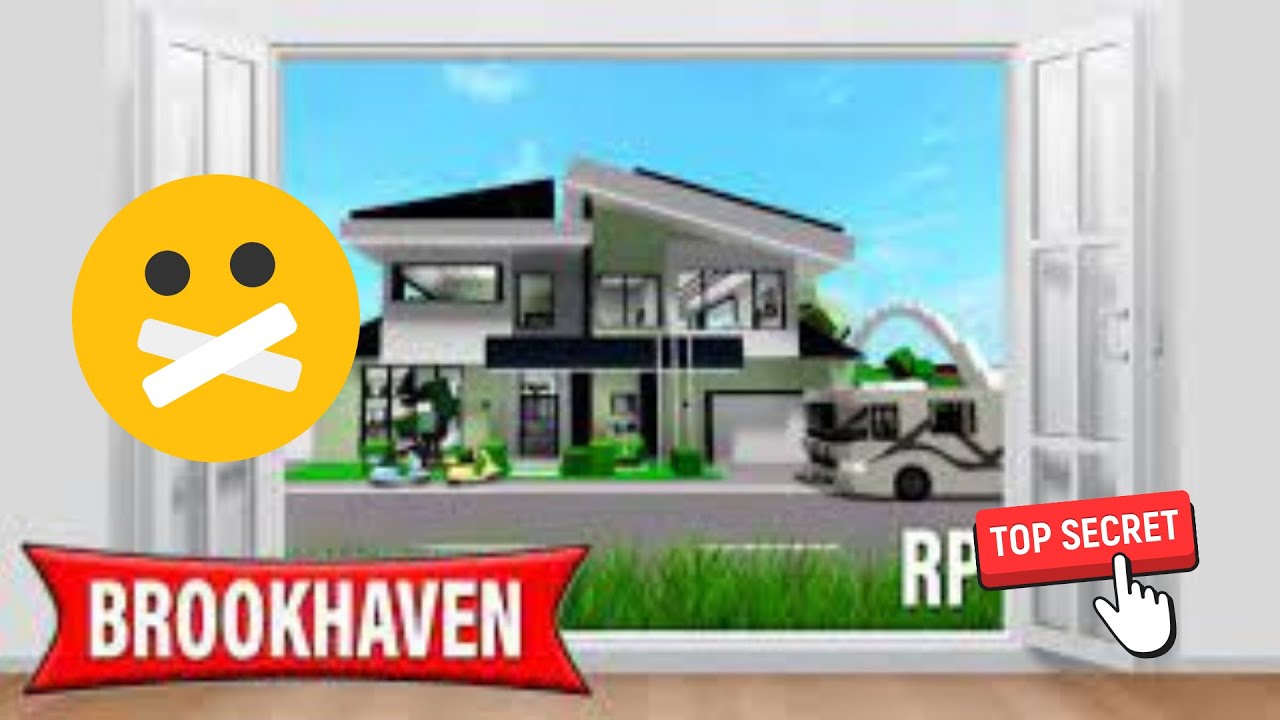 Brookhaven House with a secret place in it?!? - YouTube