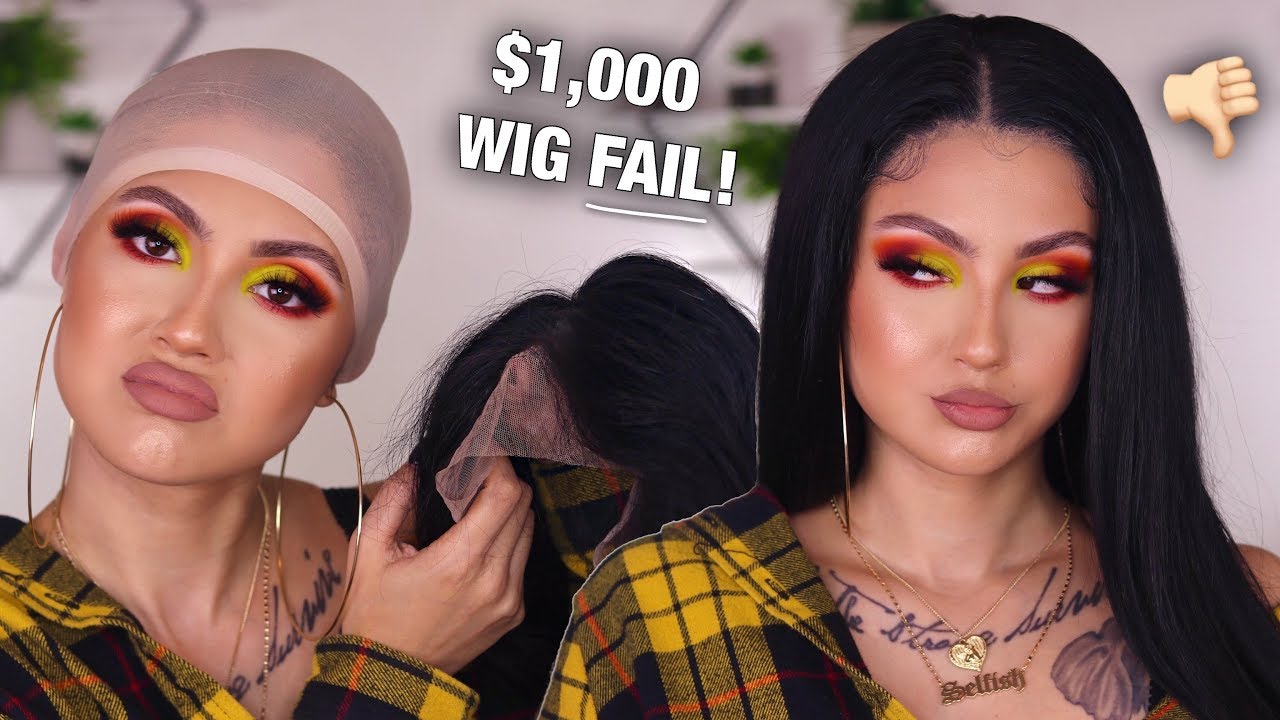 applying a $1,000 wig FAIL... not really human hair?! - YouTube