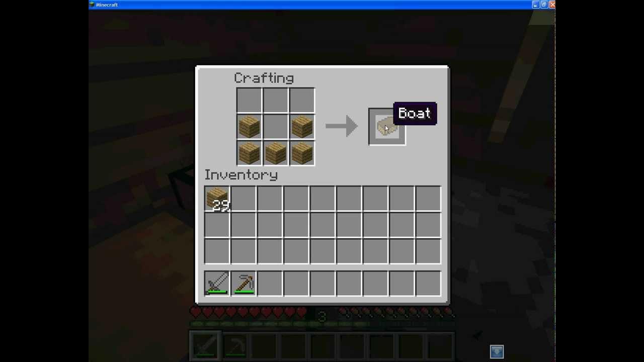 Mine Craft: How to make a boat - YouTube