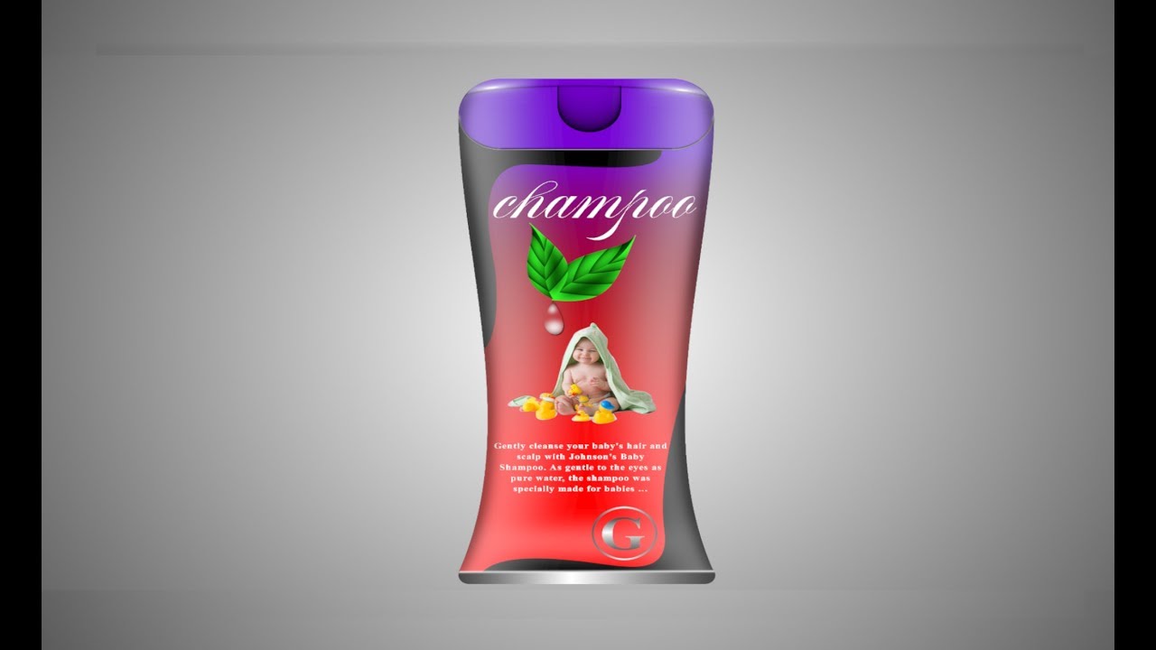 How To Design Bottle Shampoo 3d / Realistic Mockup /Tutorial - YouTube