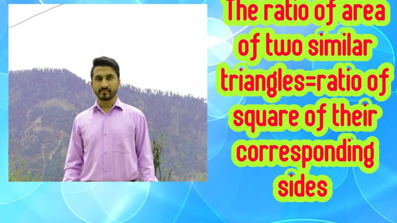 Ratio of area of two similar triangles. - YouTube