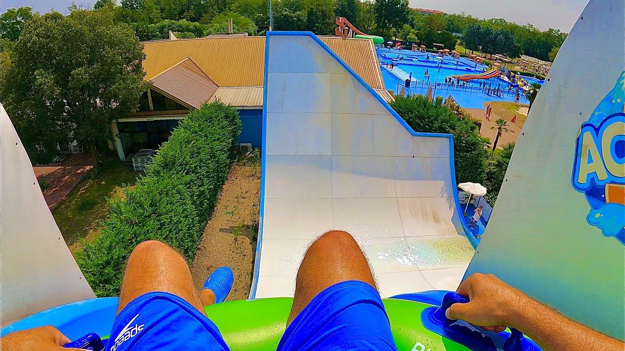 Half Pipe Water Slide at Acquatica Park - YouTube