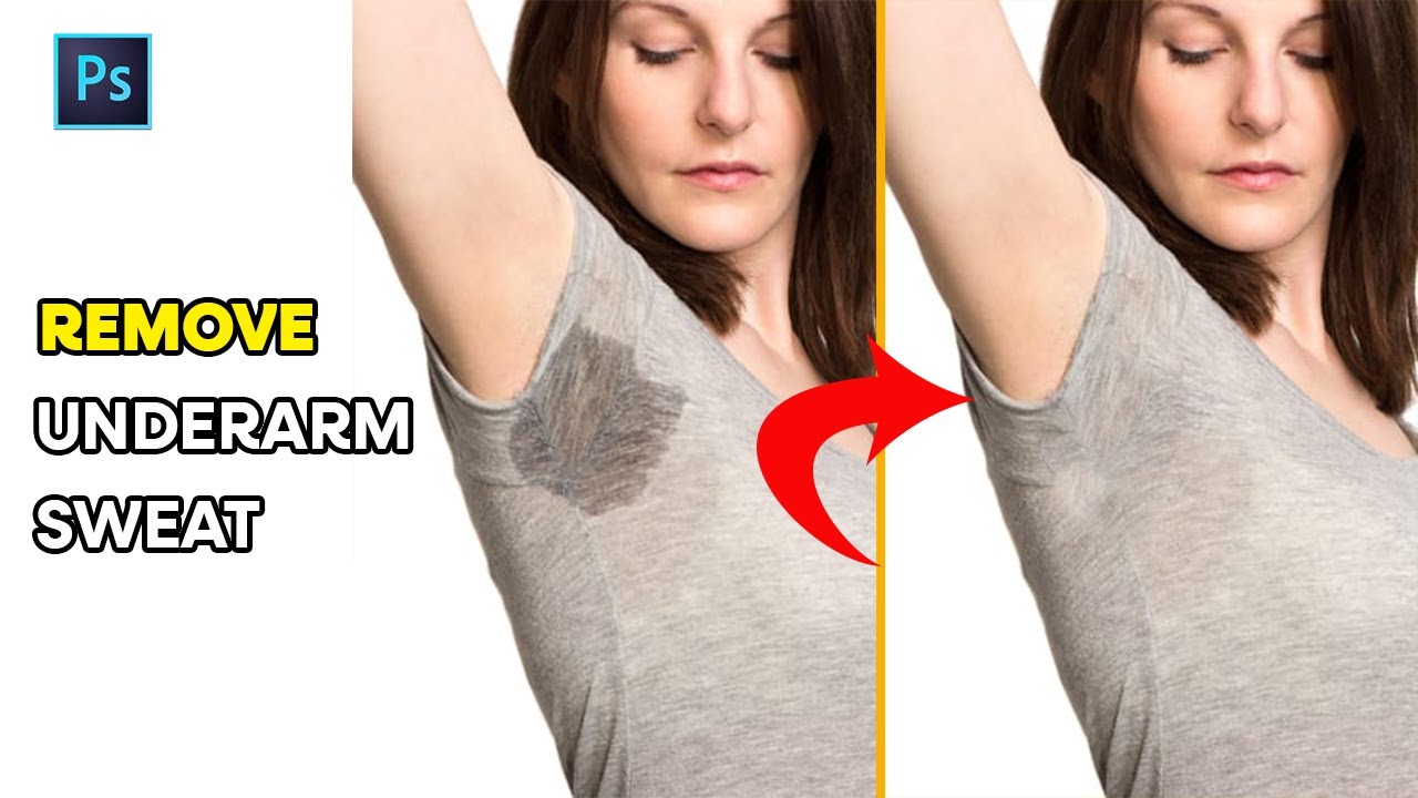 How to Remove Underarm Sweat | Photoshop tutorial - YouTube