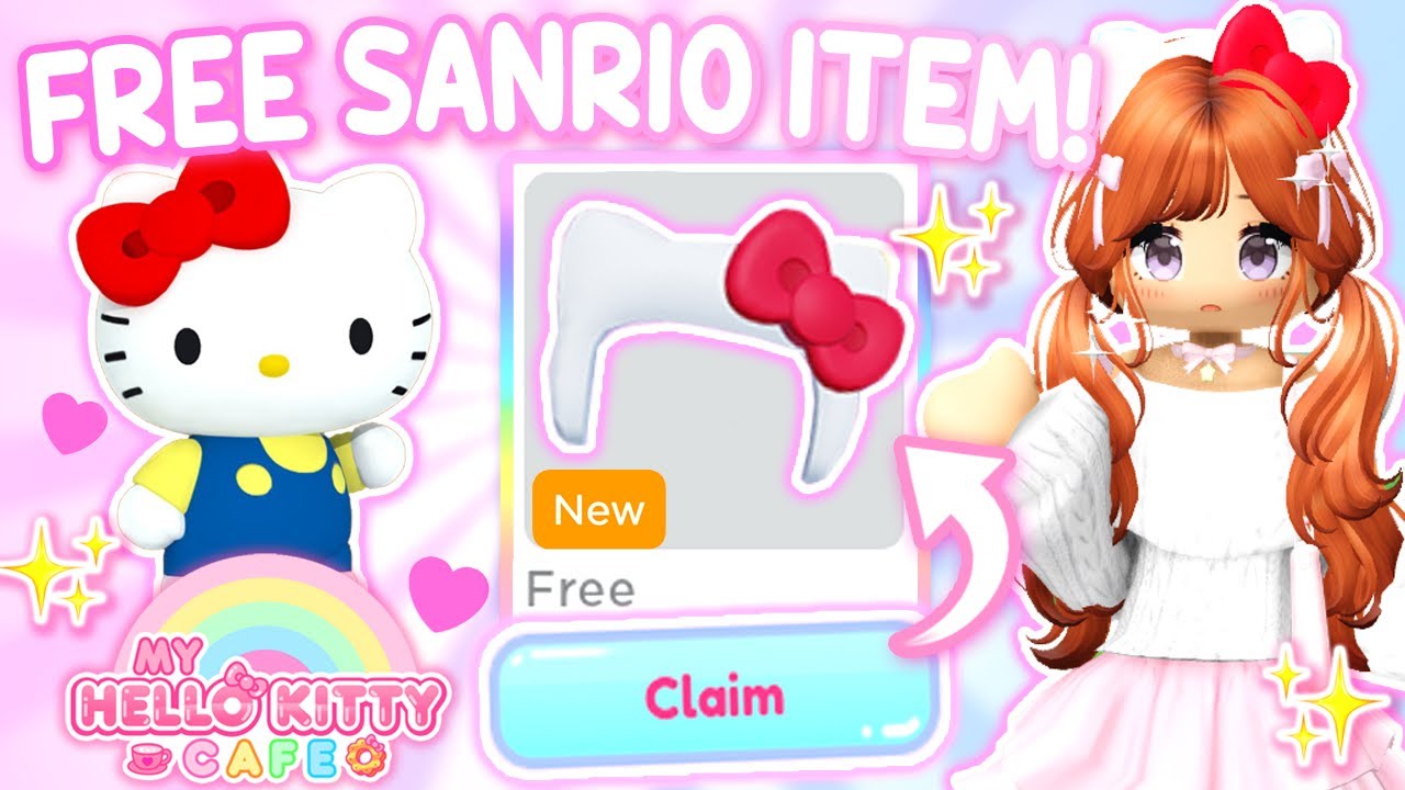 How To Get FREE UGC Hello Kitty Y2K Fashion Hat 🎀ROBLOX My Hello Kitty ...