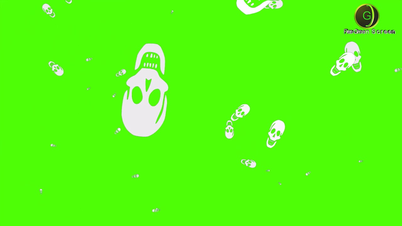 Falling Skull Effect Green Screen HD - YouTube