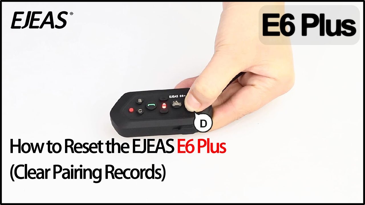 EJEAS E6 Plus | How to Reset (Clear Pairing Records) the EJEAS E6 Plus - YouTube