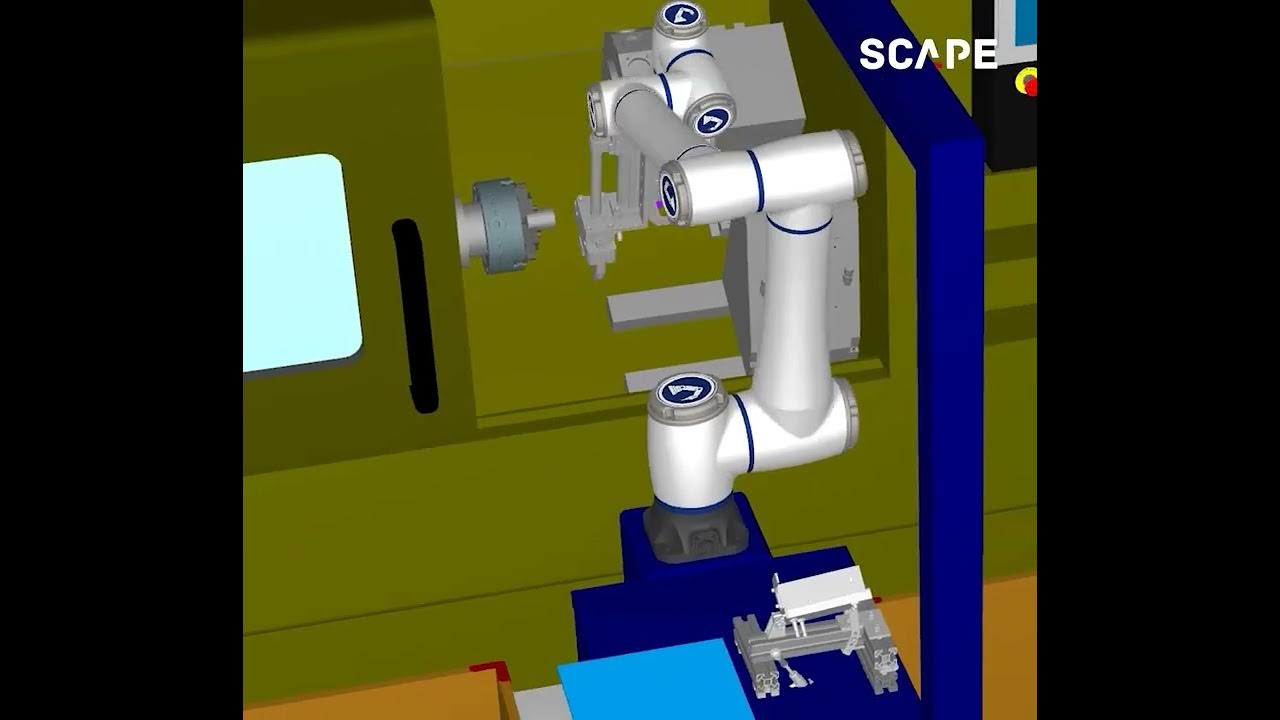 SCAPE Robotic Workcell - CNC Loading and Unloading 2 - YouTube