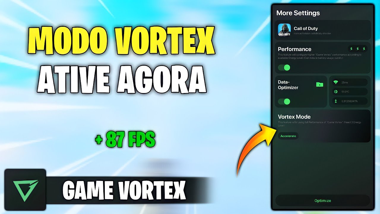 🚨 ATIVE AGORA O VORTEX MODE PARA MAXIMA PERFORMANCE - GAME BOOSTER ...