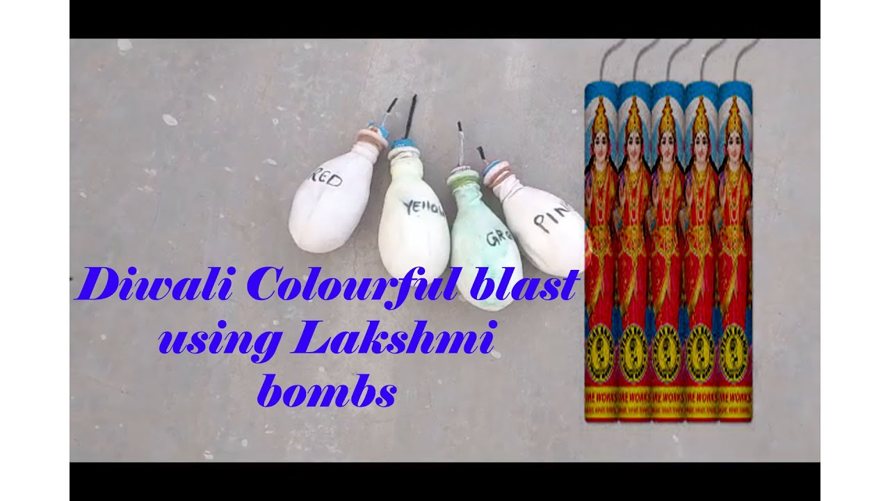 Diwali Colourful blast using Lakshmi bombs - YouTube