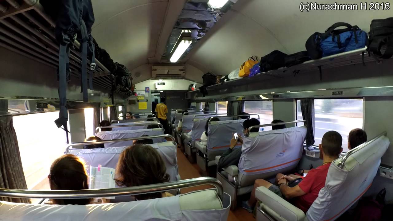 [Time elapsed 1sec] inside Business class train Fajar Utama, Indonesia ...