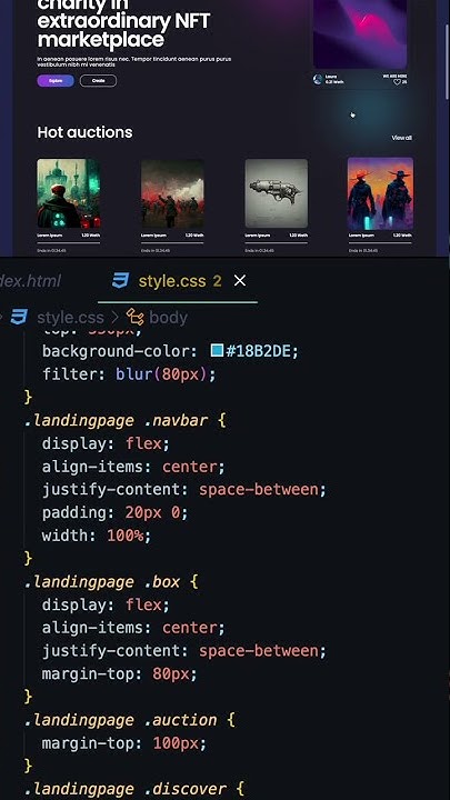 Responsive Nft Landing Page Mind Blowing Codepen 127 Html Css