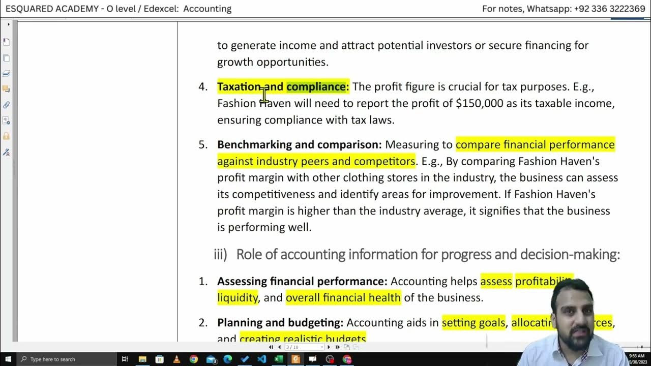 Class 02 - The purpose of accounting (Accounting O level 7707 / IGCSE ...
