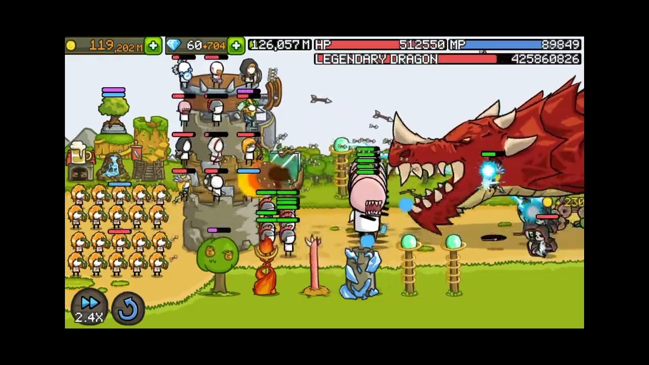 Finally i reached 100000 wave in grow castle,new meta wave lightning ...