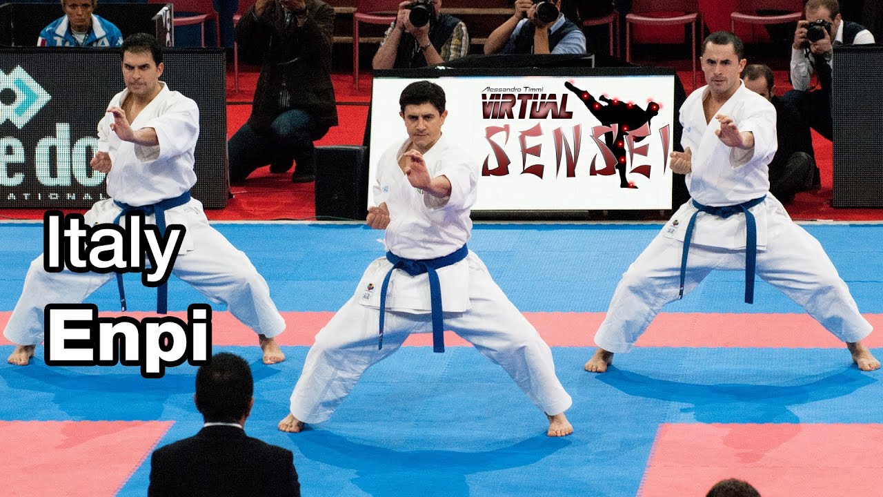 Italy male team - Kata Enpi - 21st WKF World Karate Championships Paris ...