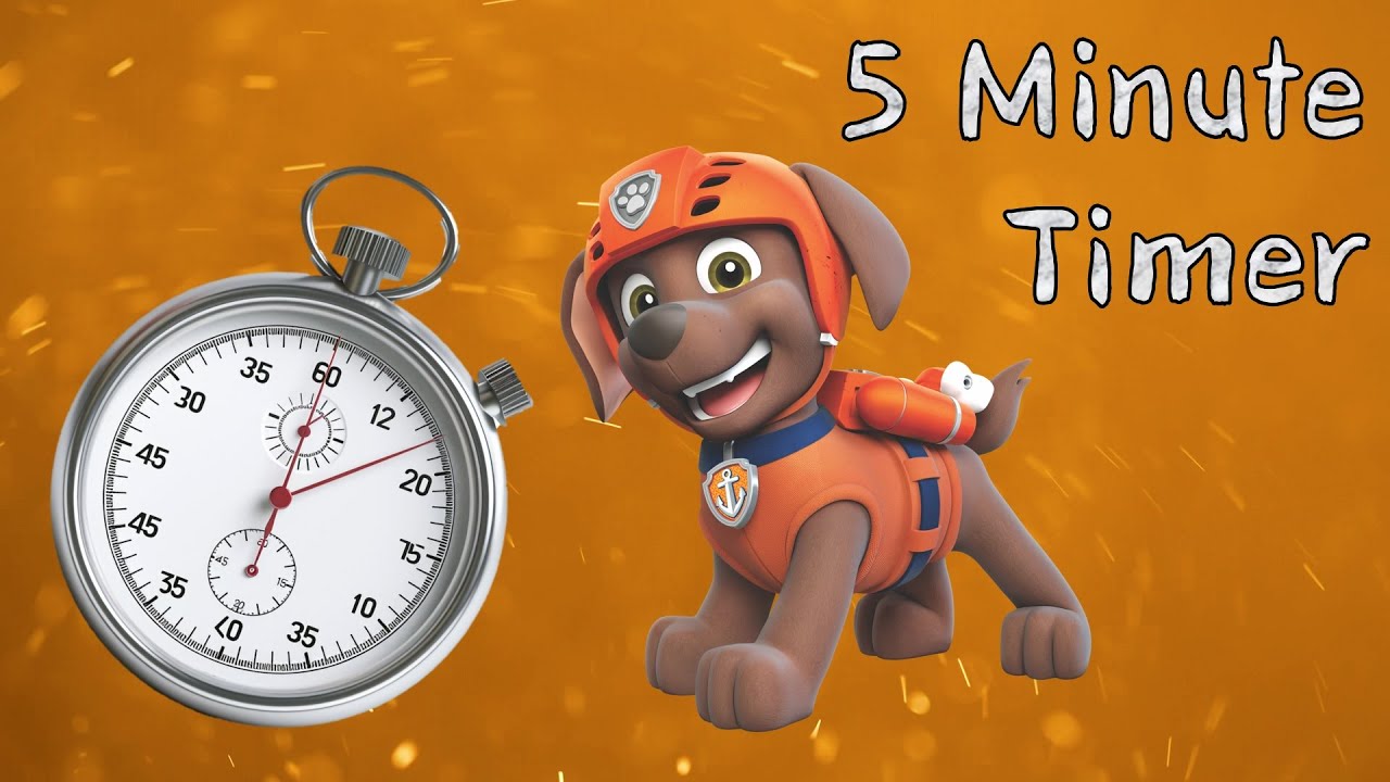 Paw Patrol Zuma 5 Minute Timer - YouTube