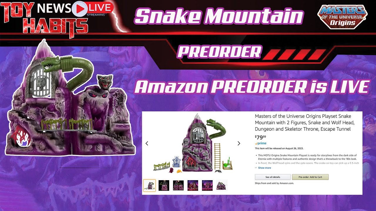 Snake Mountain Masters of the Universe Origins Preorder on Amazon Plus ...