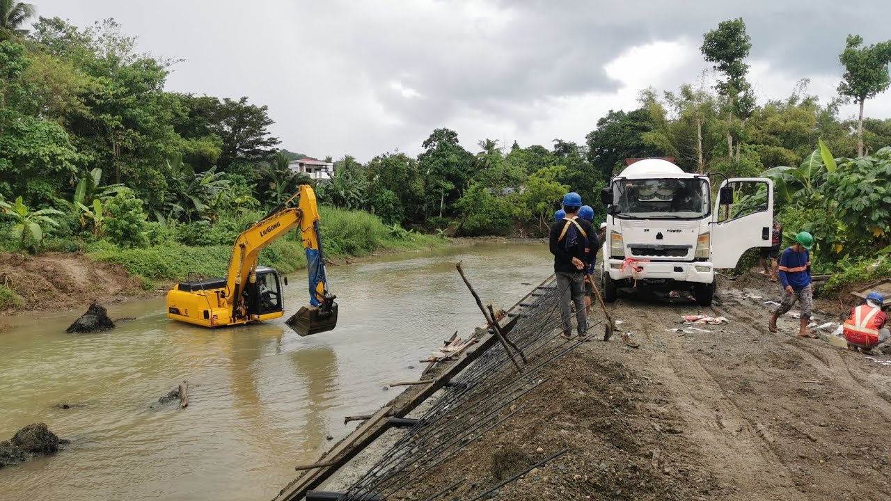 River Flood Control Project - YouTube